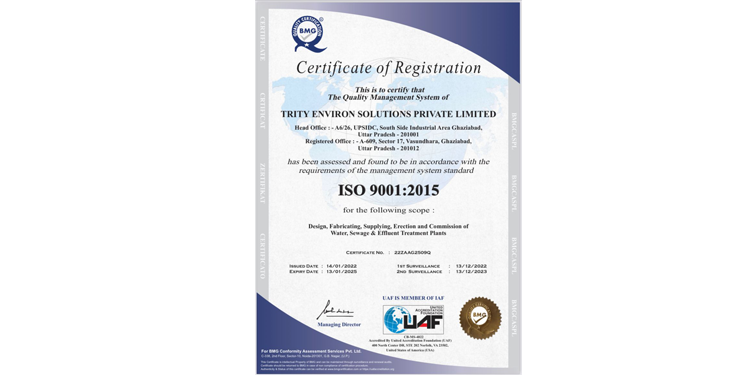 ISO 9001:2015 Certificate